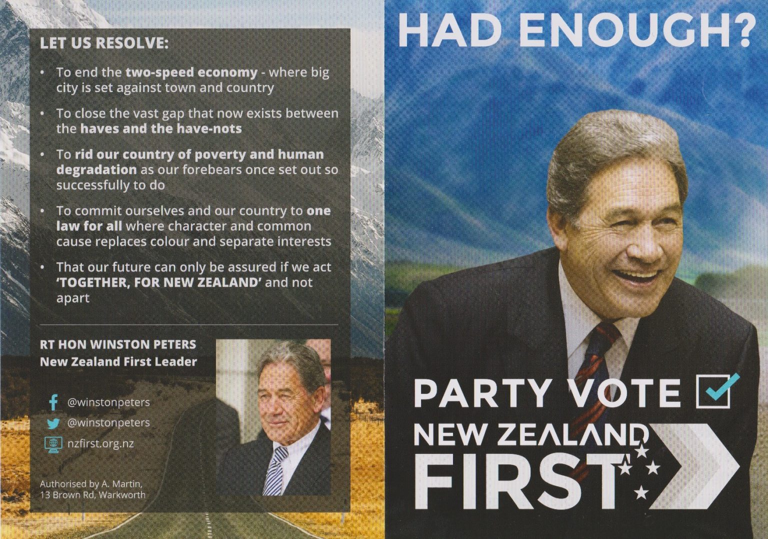 New Zealand First – 2017 General Election – New Zealand Election Ads